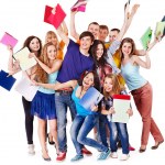 Group student with notebook. Stock Photo by ©poznyakov 18930519