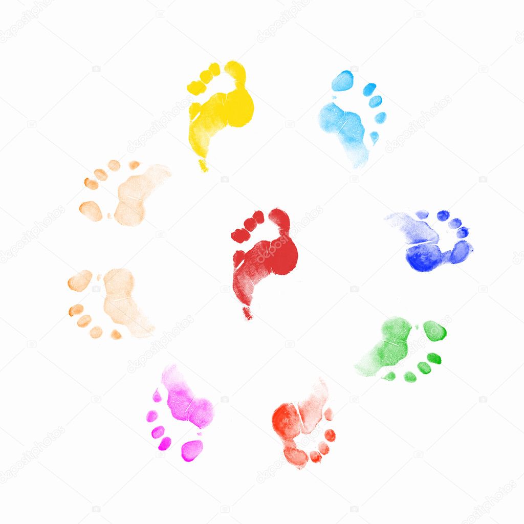 Prints of human feet Stock Photo by ©SergeyNivens 11137191