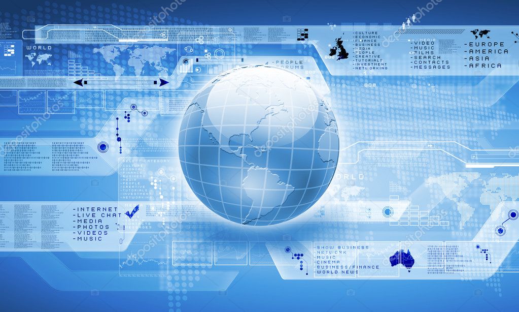 Technology and the world Stock Photo by ©SergeyNivens 11357897