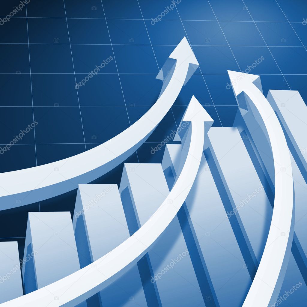 Charts and upward directed arrows Stock Photo by ©SergeyNivens 11798424