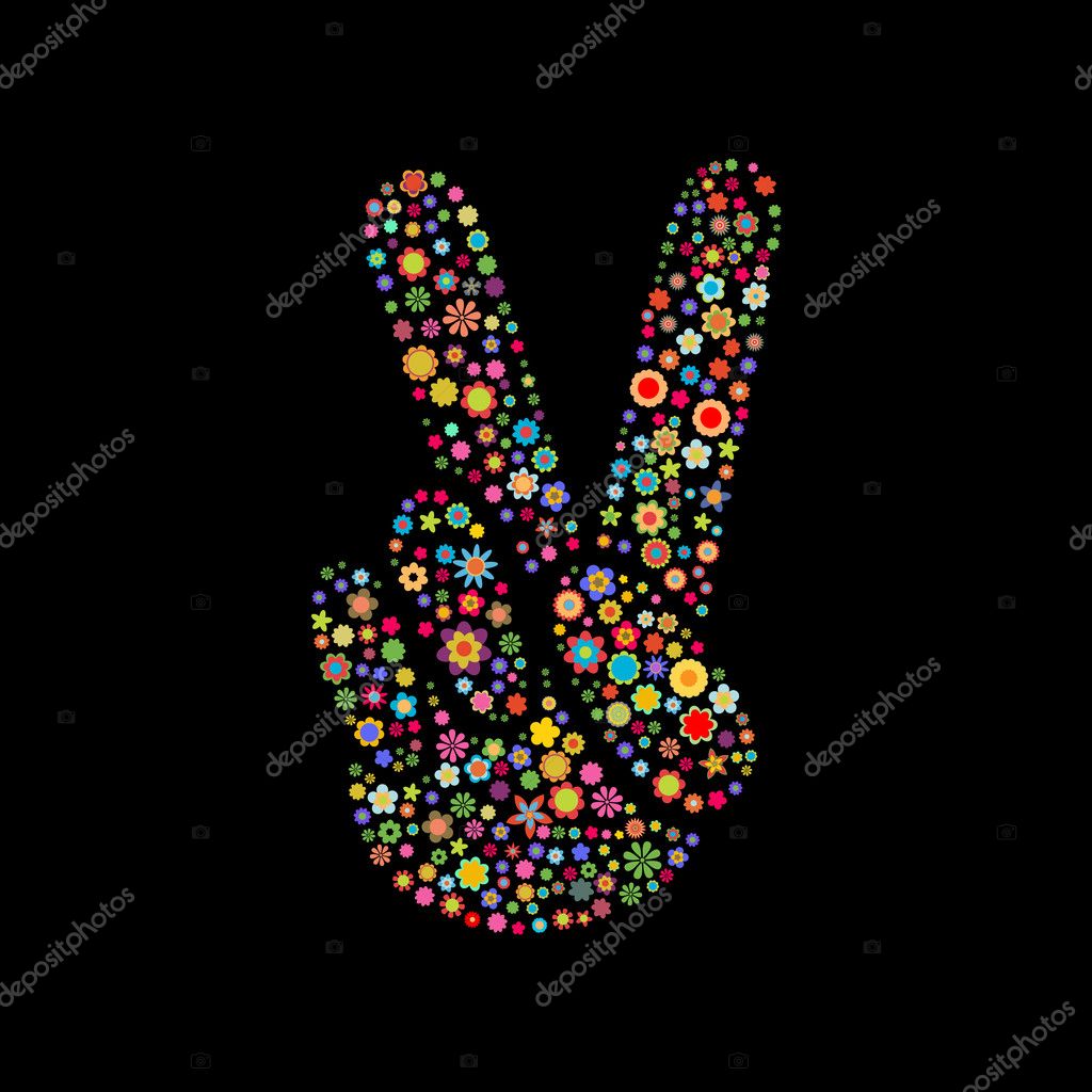 Forma de la mano con signo de victoria 2022