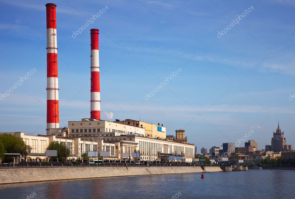 View of Moscow. Power station — Stock Photo © Jim_Filim #11500421
