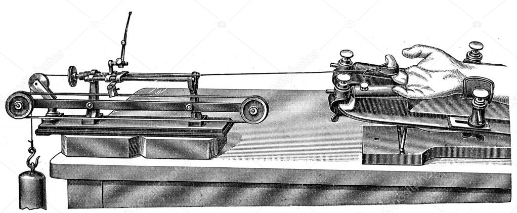 Ergograph, an instrument for recording muscular activity in the Stock ...