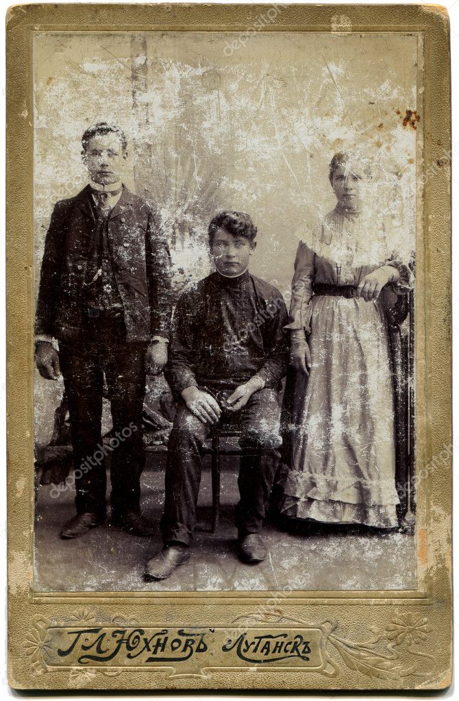 Russia Circa End Xix Early Century Antique Photo Shows Two Stock Photo ...