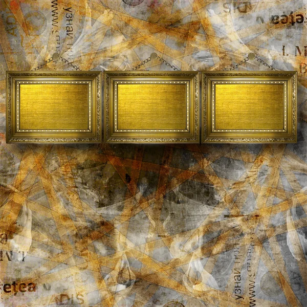 Old Victorian frames Victorian style on the wall in the room - Stock ...