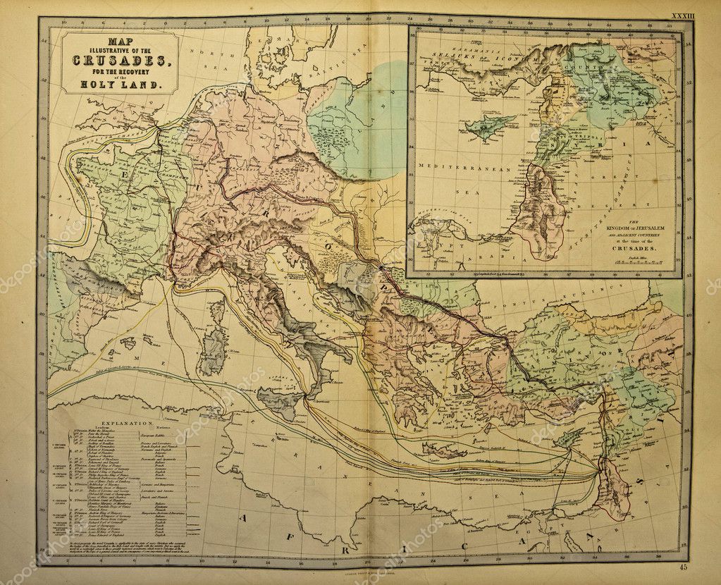 Holy Land. Ancient map of the world Ancient map of the world . P Stock ...