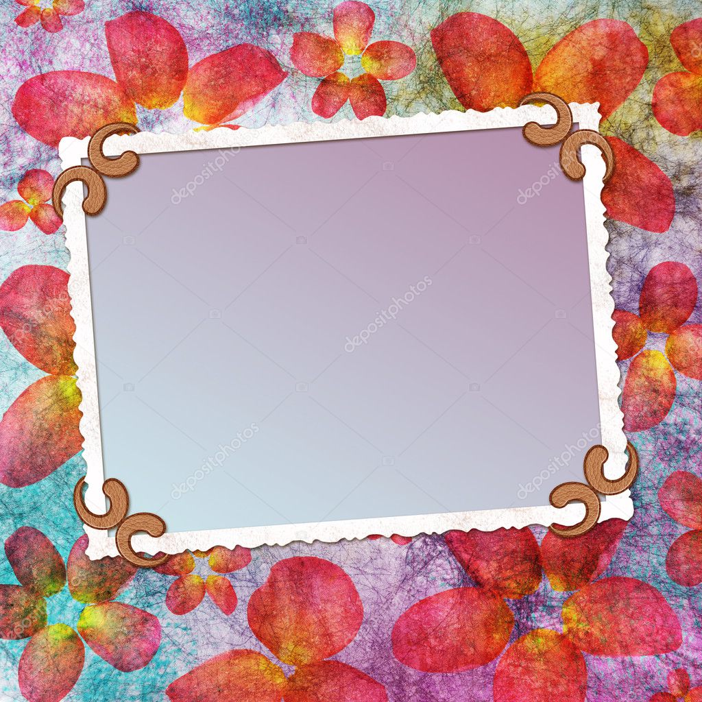 Retro background with decorative frame Stock Illustration by ©welena ...