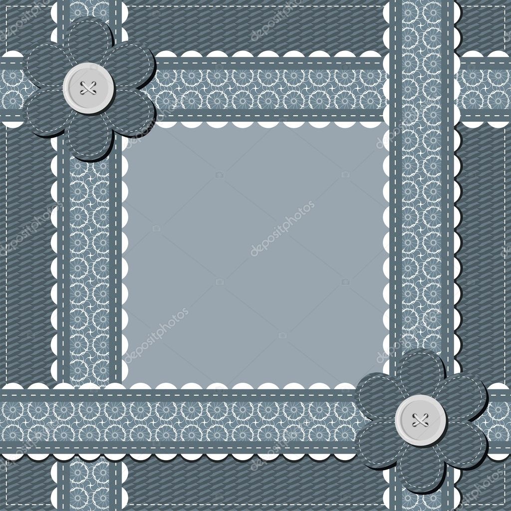 Decor denim background with lace Stock Vector by ©kle555 11915627