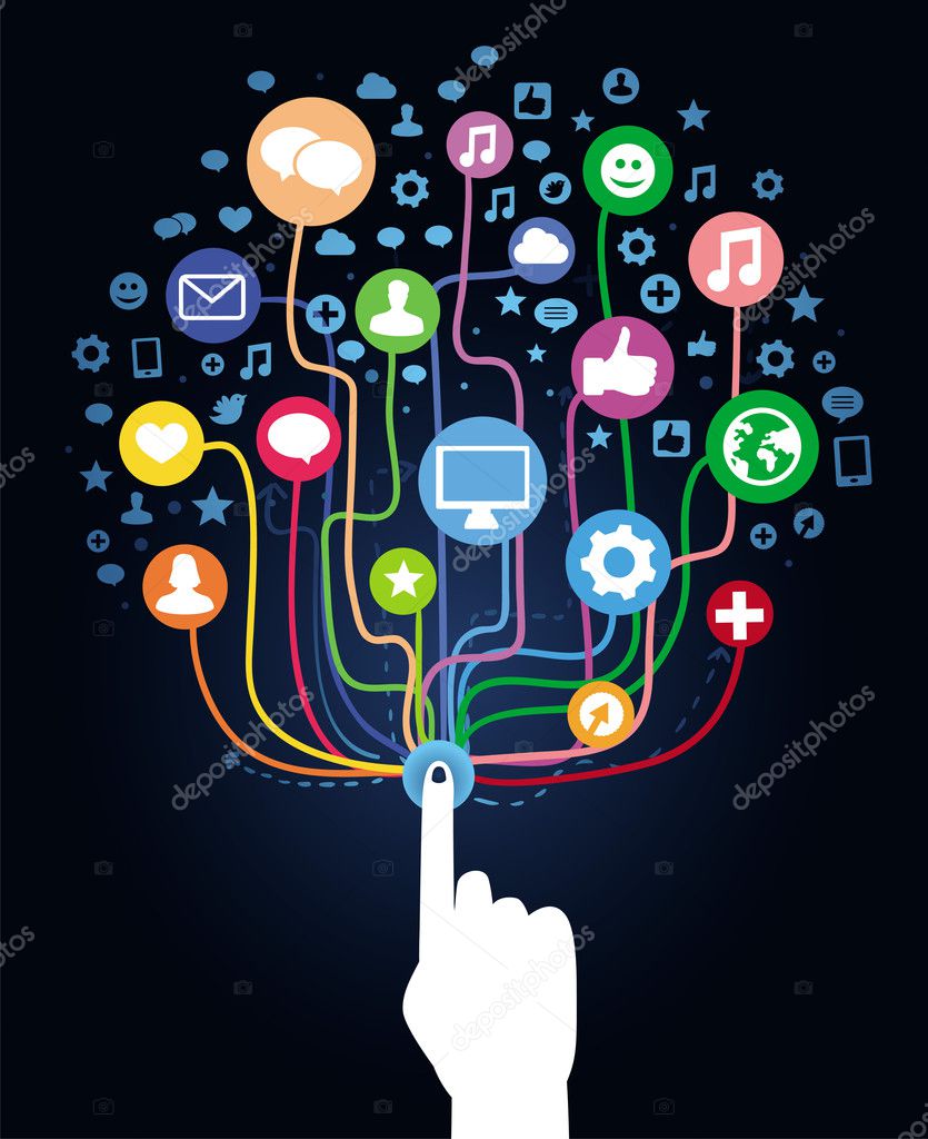 Vector internet concept — Stock Vector © venimo #11174482