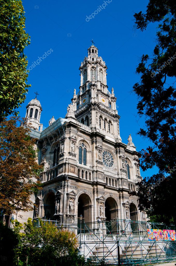 The Trinity Church (Église de la Sainte-Trinité) in Paris, Fra Stock ...