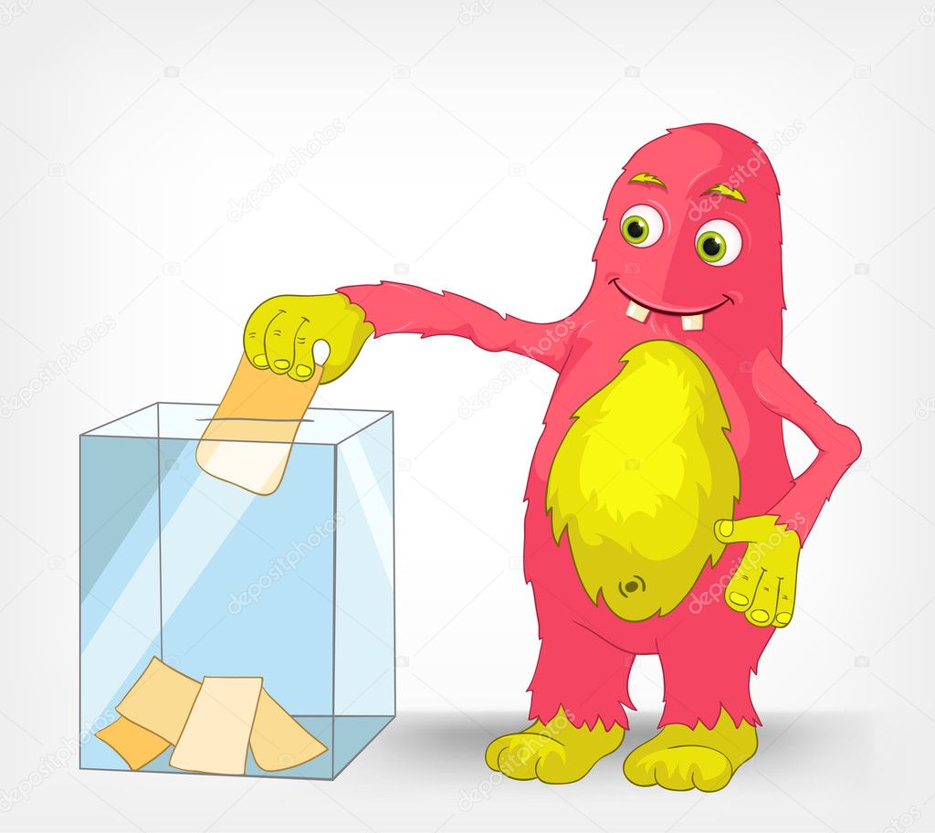 Funny Monster. Election. Stock Illustration by ©VisualGeneration #11833837