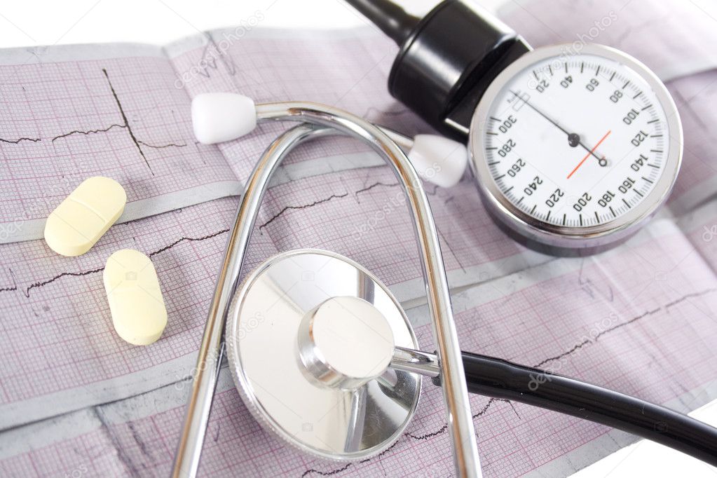 Stethoscope on a real EKG Stock Photo by ©Irina1977 11402392