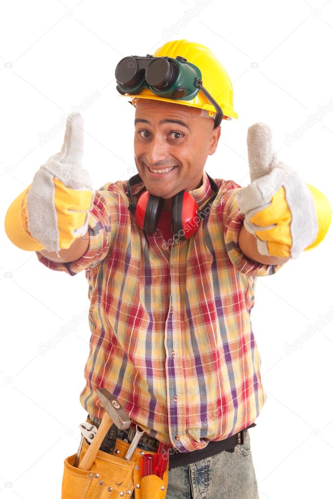 Happy construction worker Stock Photo by ©hsfelix 11231378