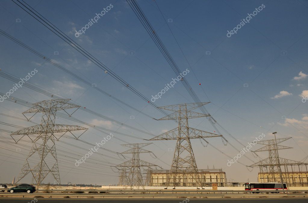 Electrical power lines and towers — Stock Photo © .shock #10953269