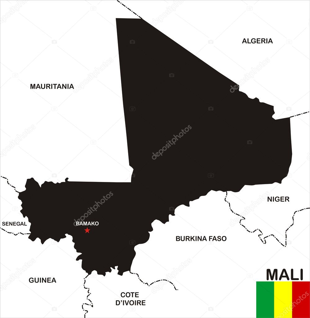 Mali map — Stock Photo © tony4urban #10935755