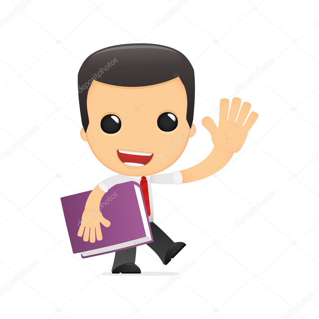 Funny cartoon manager Stock Vector Image by ©artenot #11233016