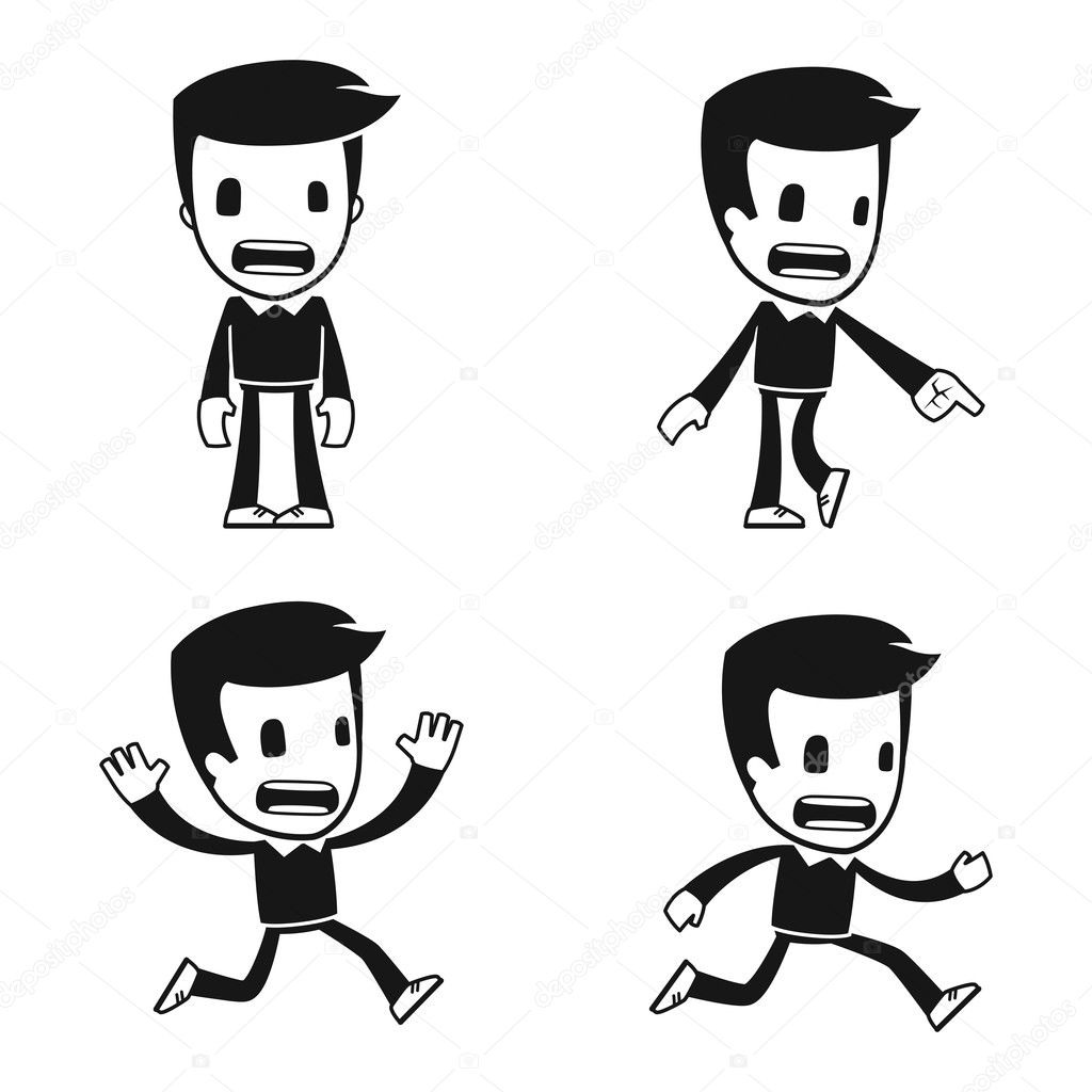 Funny cartoon helper man Stock Vector by ©artenot 12333324