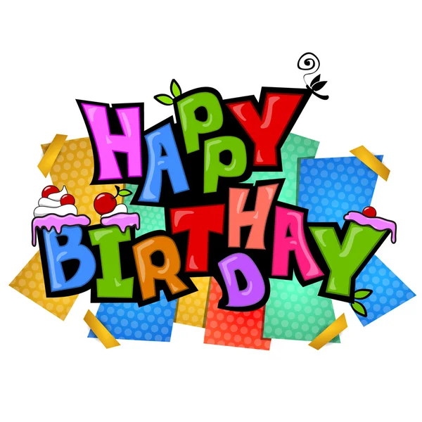 Birthday with balls. — Stock Vector © Alekksall #12330430