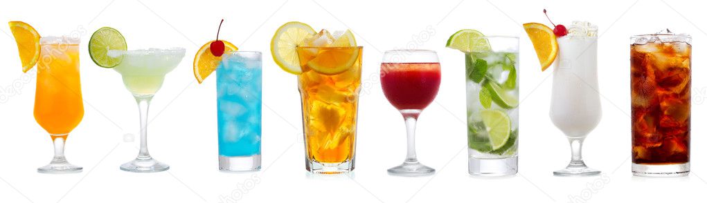 Set with various cocktails Stock Photo by ©Nitrub 11551204