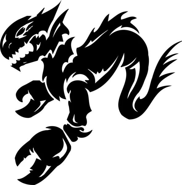 Sea Monster - vector illustration. Vinyl-ready. - Stock Image - Everypixel