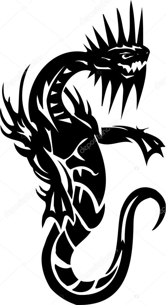 Sea Monster - vector illustration. Vinyl-ready. Stock Vector Image by ...