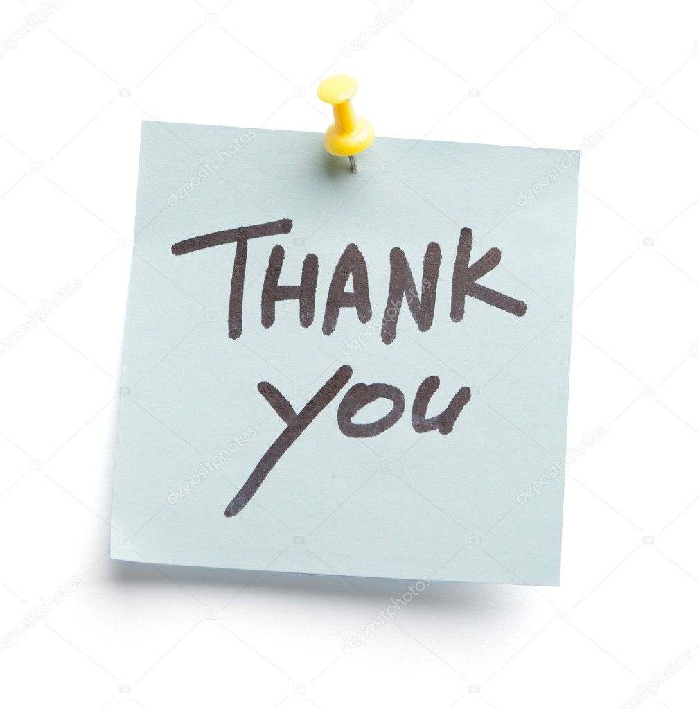 Sticky note with text Thank you on it Stock Photo by ©agencyby 12250077