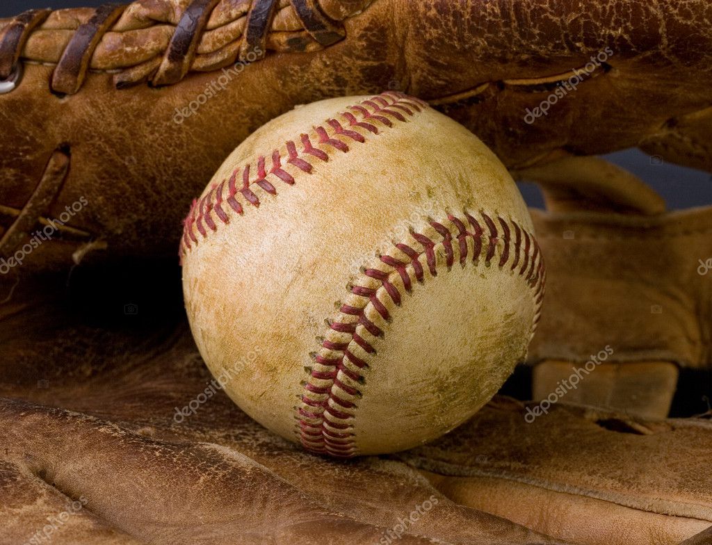 Worn baseball and old glove Stock Photo by ©beichh4046 10952358