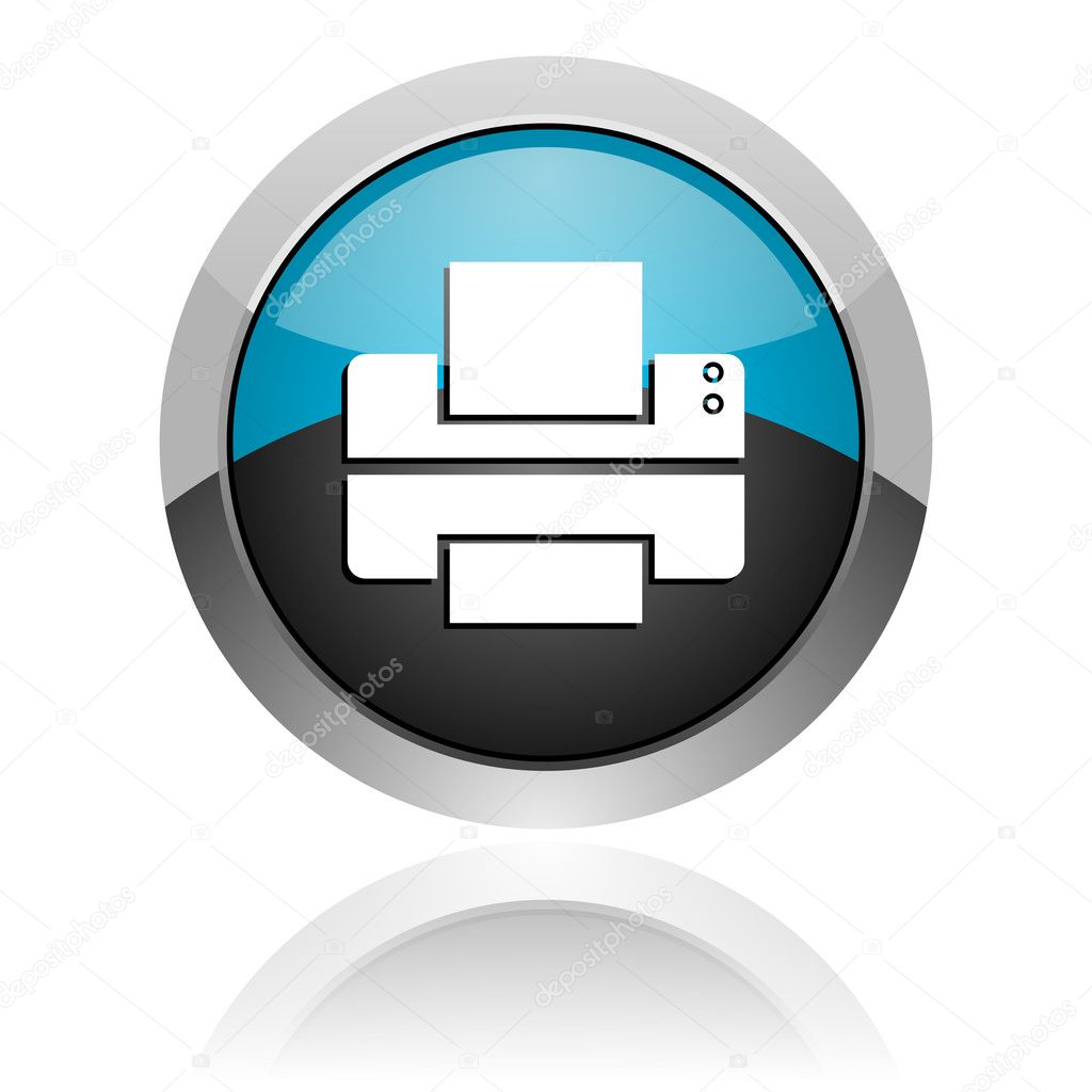 Blue And White Print Icon