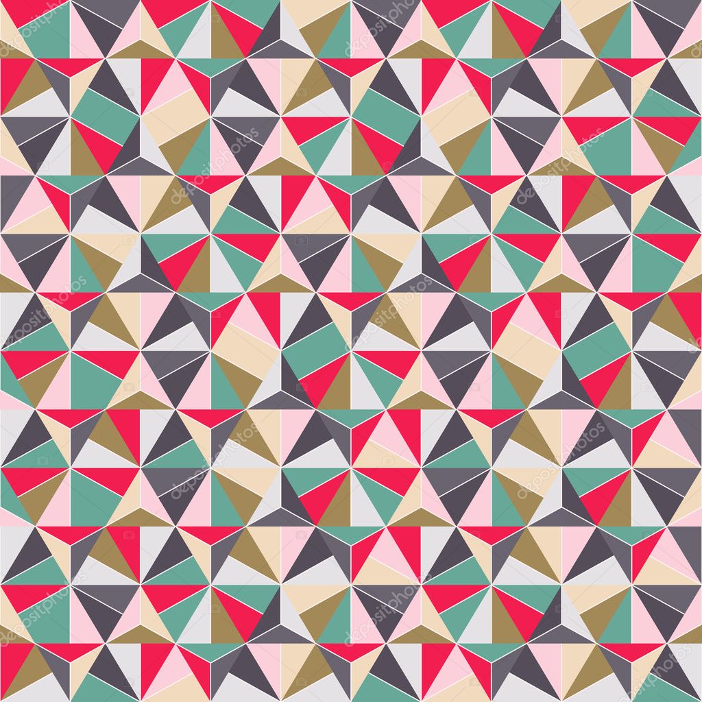 Geometric Triangle Shape Seamless Pattern | Seamless pattern vector ...