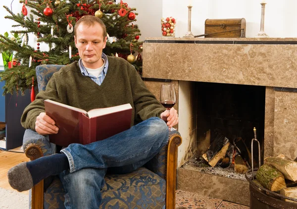 Warming by the fire — Stock Photo © Corepics #11887677