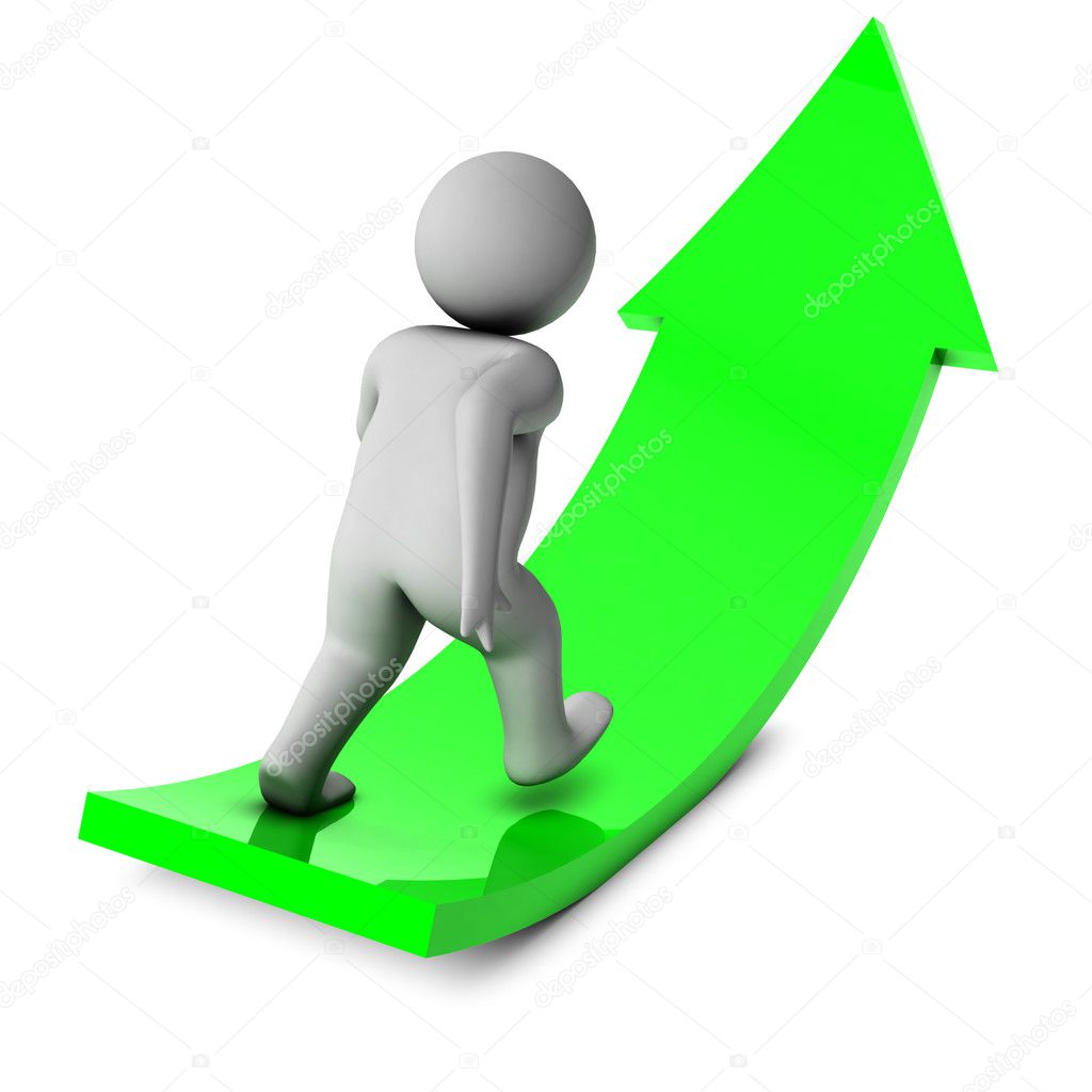 3d man on green arrow ⬇ Stock Photo, Image by © sparkdesign #12360976