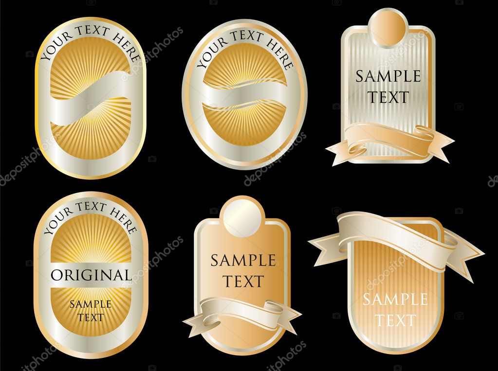 Yellow label set Stock Vector Image by ©archymeder #11329747