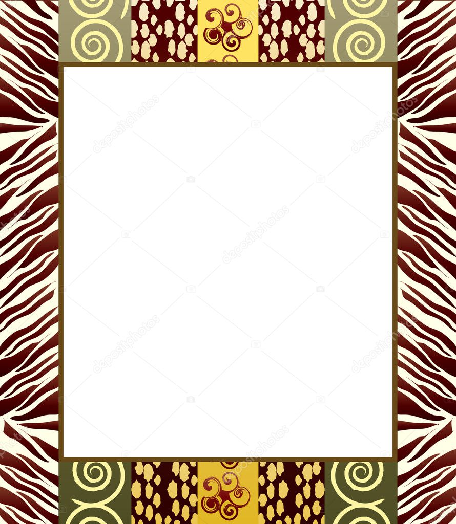 African style frame 2 — Stock Vector © rixipix #11330926