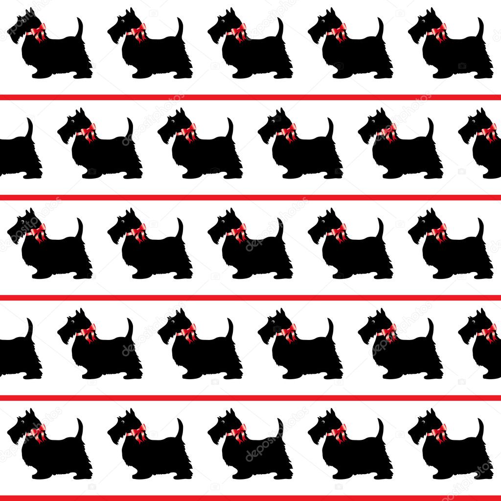 Scottie dogs seamless — Stock Vector © rixipix #11375368