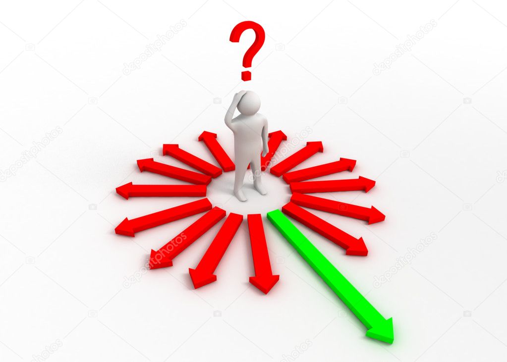 3d man choice direction Stock Photo by ©andreync 10974152