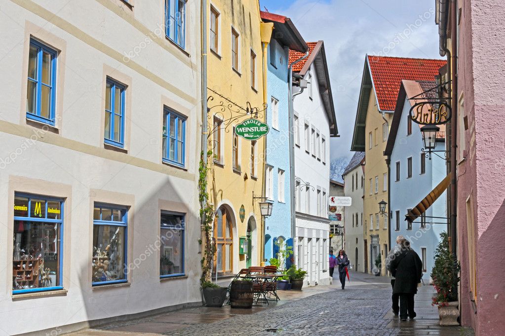 Beautiful colorful houses in Fussen, Bavaria, Germany Stock Photo by ...