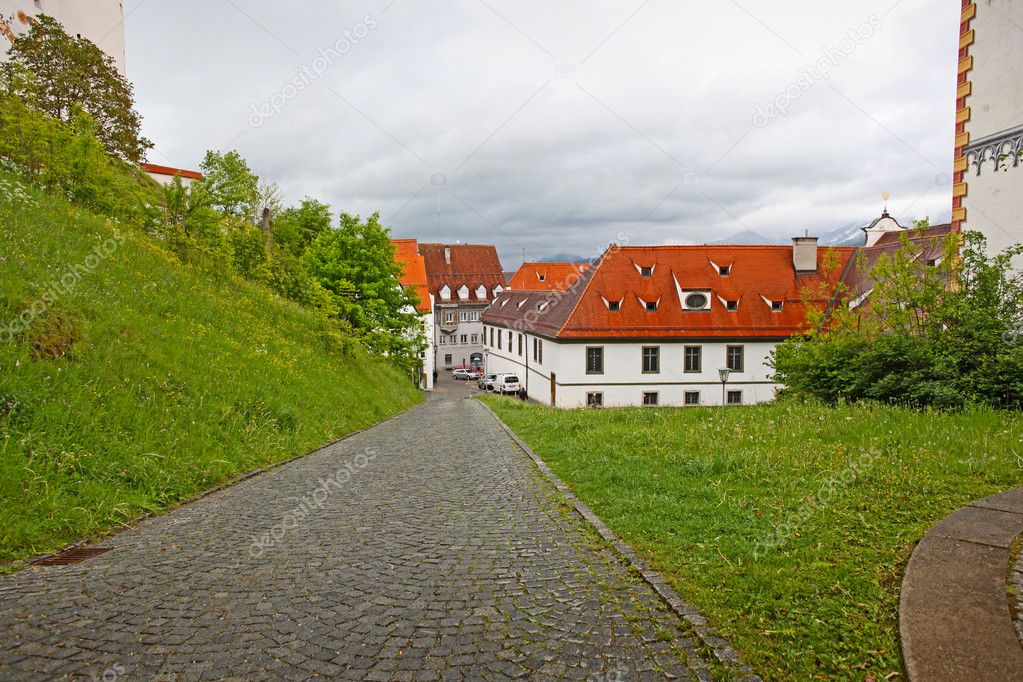 Beautiful colorful houses in Fussen, Bavaria, Germany Stock Photo by ...