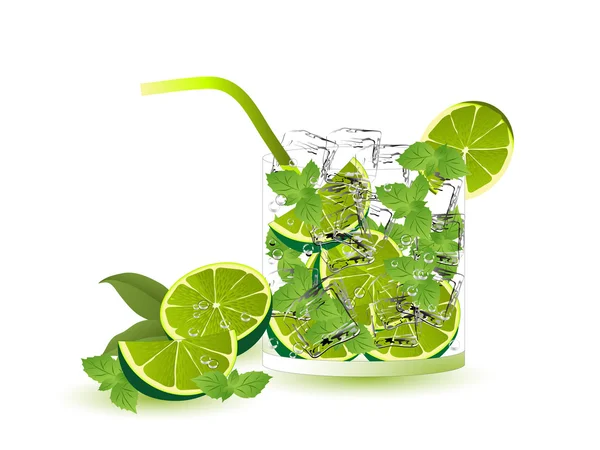 Glass of mojito Vector Art Stock Images | Depositphotos