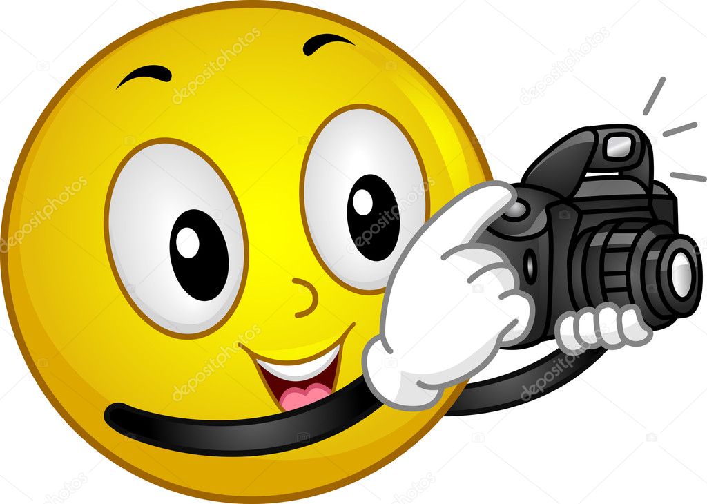 Fotograaf smiley — Stockfoto © lenmdp #11129310