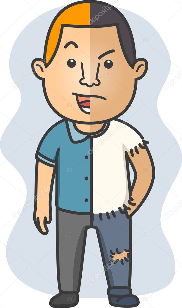 Portrait Of Split Personalities