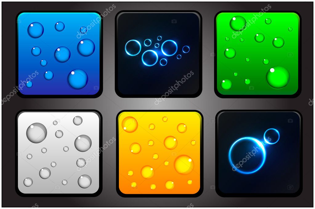 Vector background for app icons - water drops Stock Vector Image by ©X ...