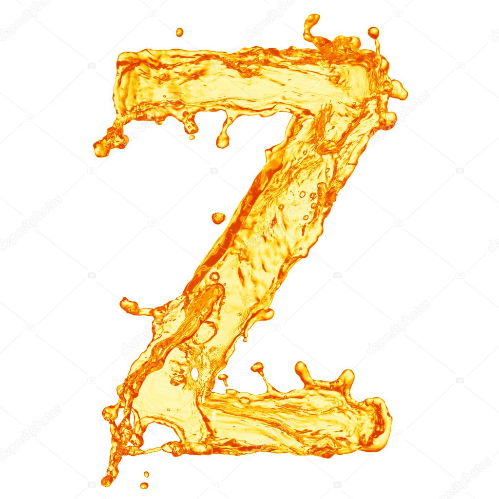 Orange liquid splash alphabet Stock Photo by ©korovin 12251640