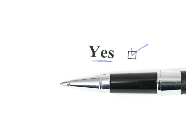 I said yes pen | I said Yes! Pen on white background — Stock Photo ...