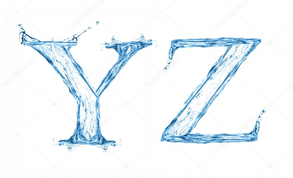 One letter of water alphabet Stock Photo by ©merznatalia 12413884
