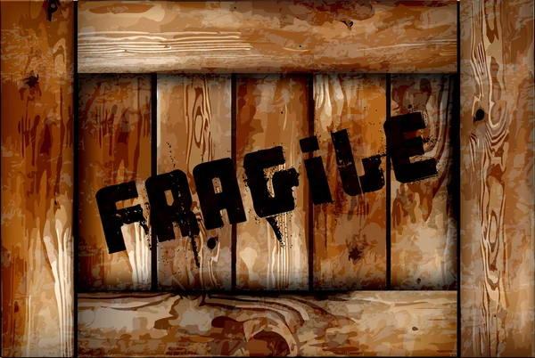 Fragile wooden box. Vector illustration — Stock Vector © emaria #5314282