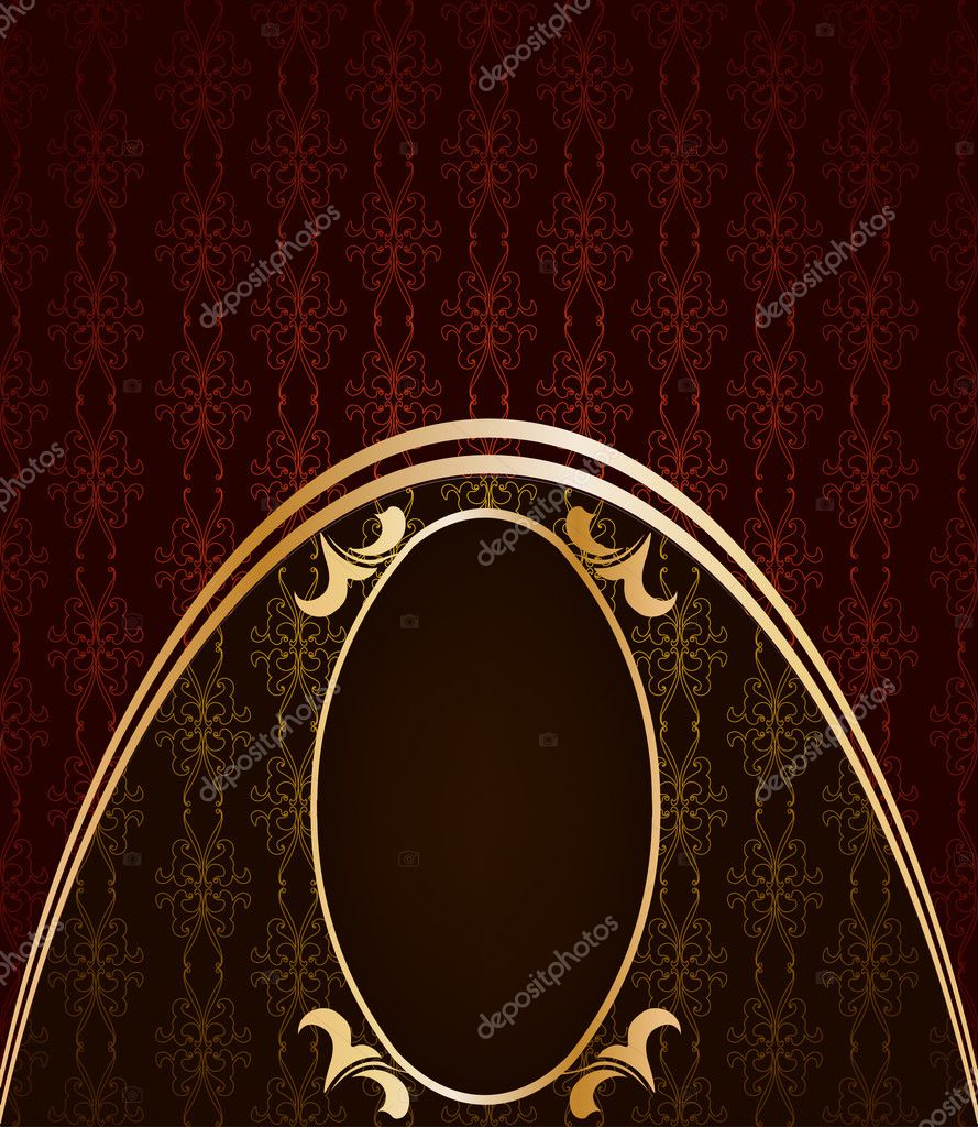 Vintage art red background. Vector illustration Stock Vector Image by ...