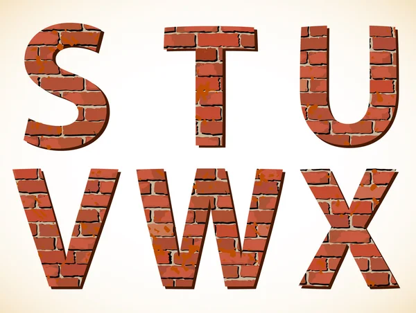 Set vector brick alphabet Stock Vector Image by ©emaria #4267089