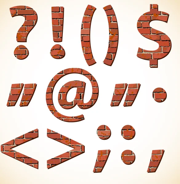 Set vector brick alphabet(punctuation marks) Stock Vector Image by ...