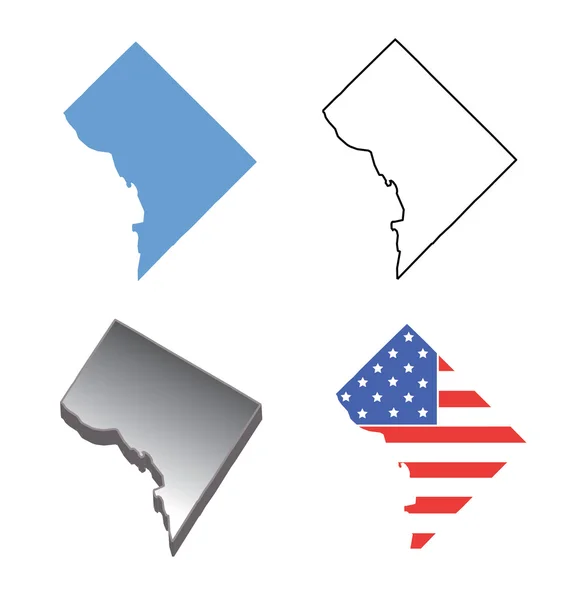 Washington dc map Vector Art Stock Images | Depositphotos