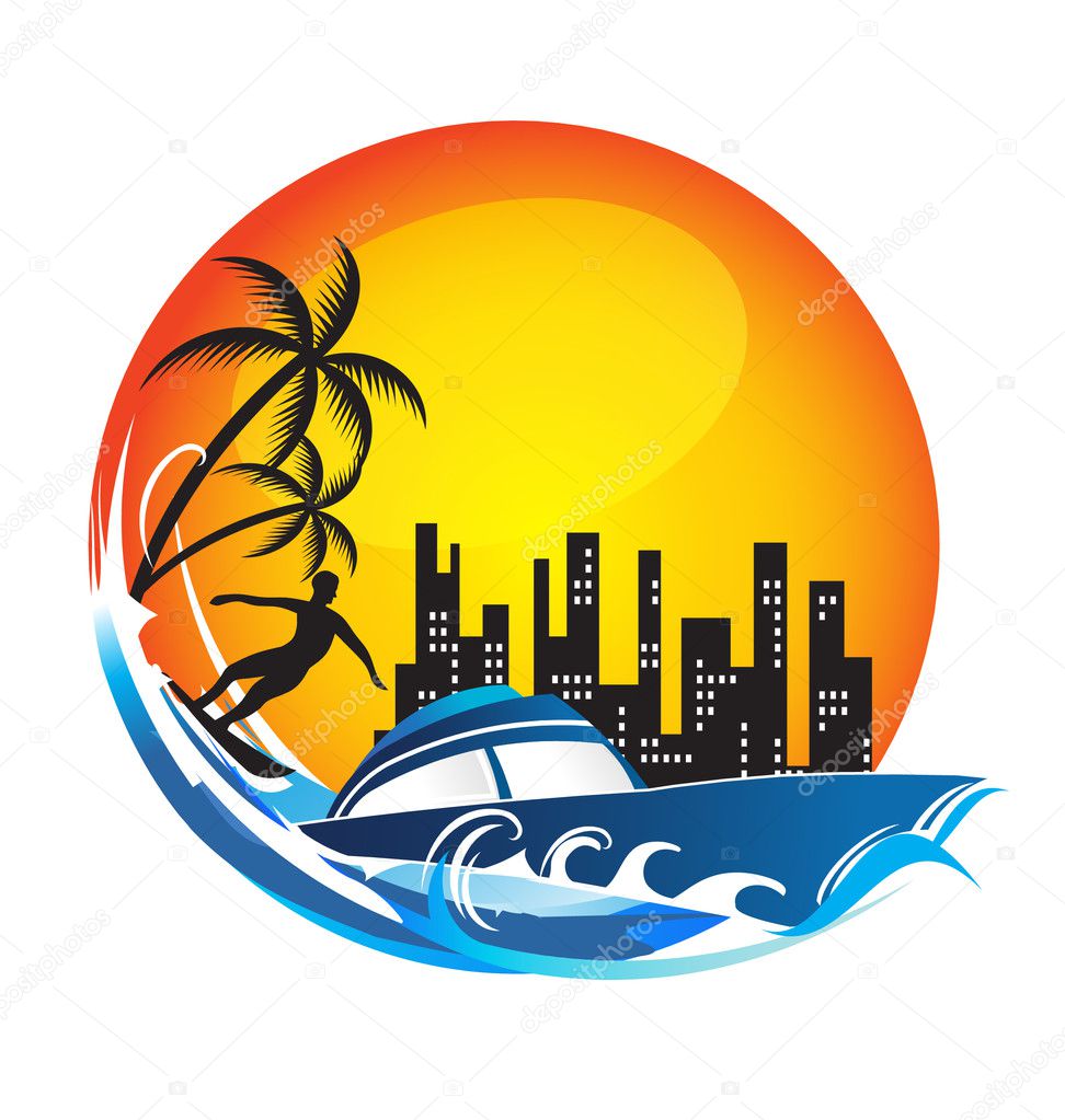 Travel fun Logo — Stock Vector © deskcube #10944542